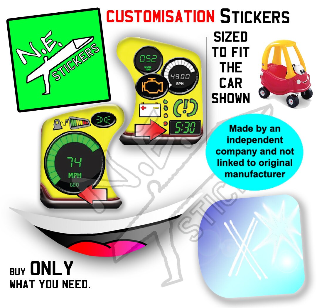 N.e.stickers New Design REPLACEMENT Decals SIZED to FIT Little Tikes ...