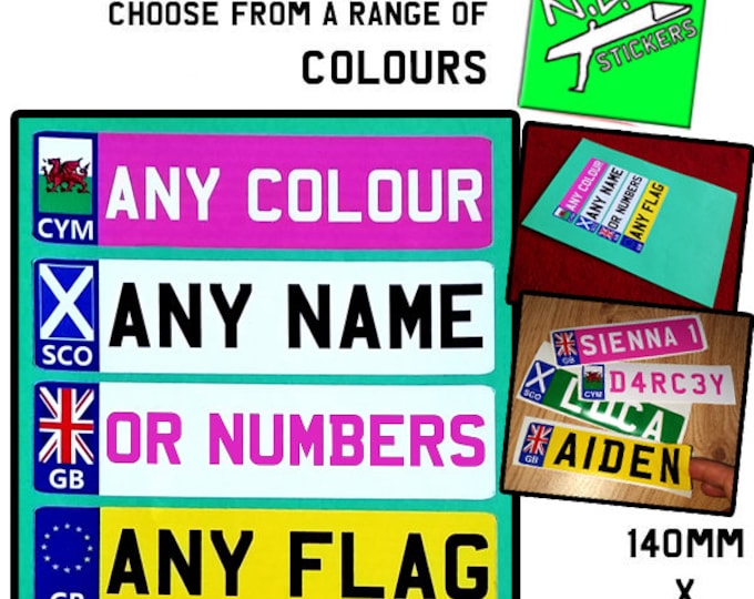 Licence Plate Sticker SIZED TO FIT Little Tikes Cozy Coupe Car Police ...