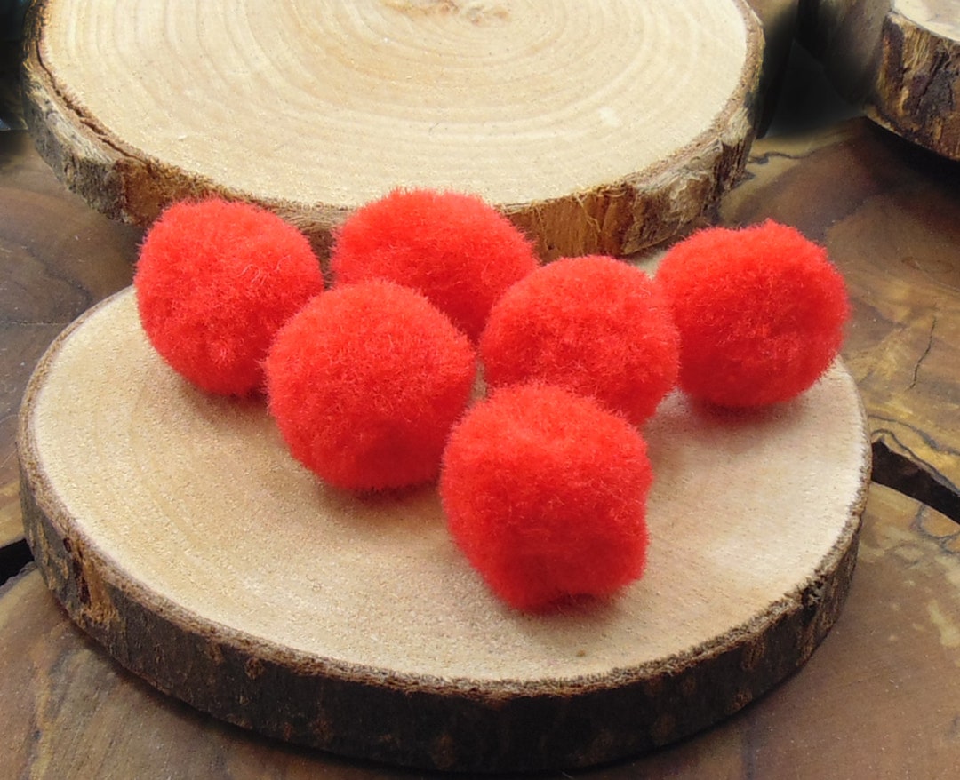 Pompones rojos, pompones de 20 mm, pompones de 100 piezas, pompones de ...
