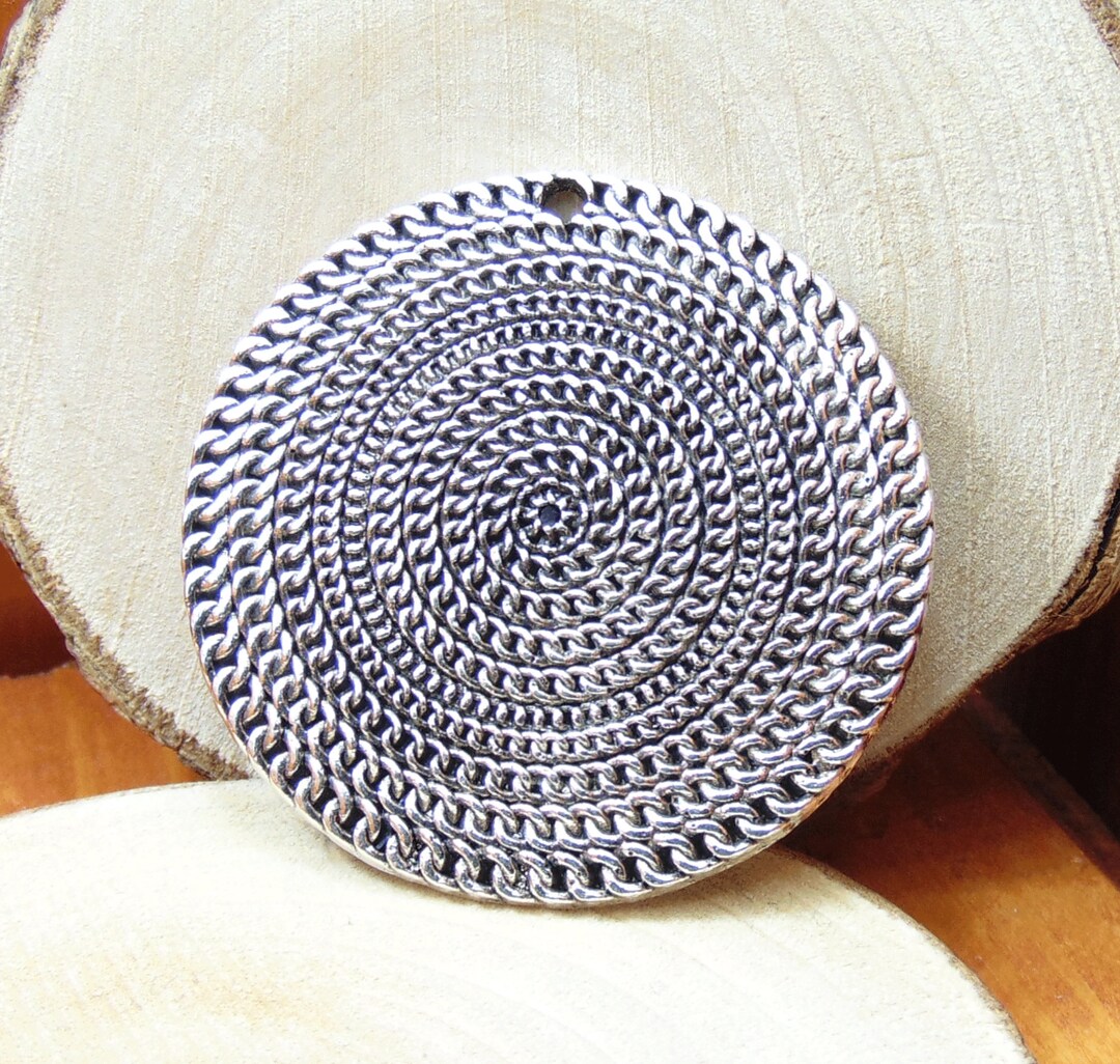 Patterned Pendant, Disc Pendant, Round Pendant, Big Pendant, DIY ...
