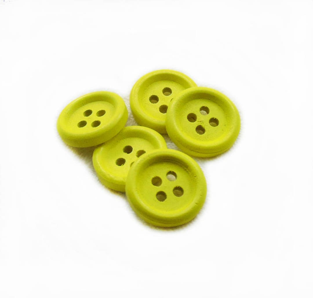 15mm Buttons, Round Buttons, 35pcs Buttons, Baby Buttons, Wood Buttons ...