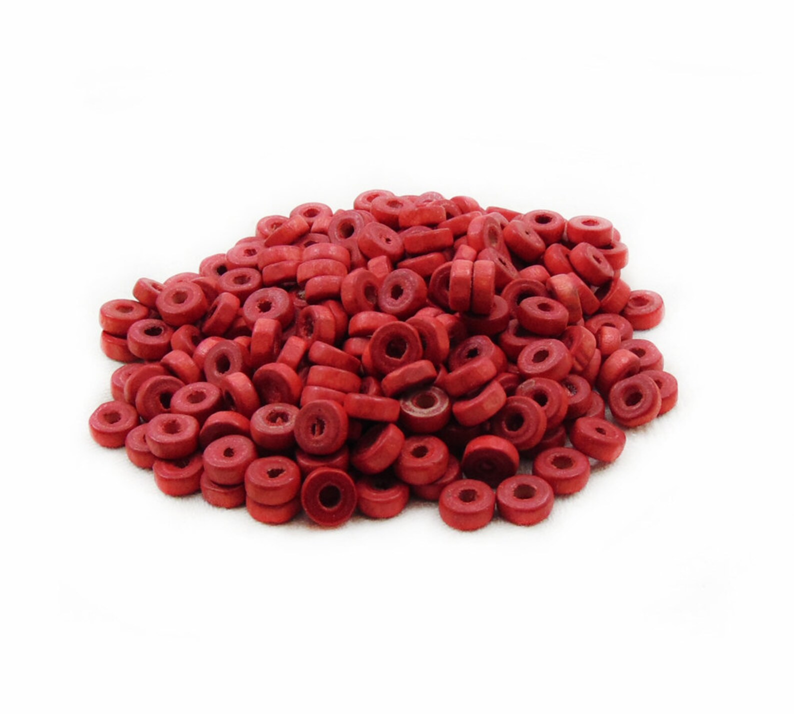 Red Rondelle Wood Beads 8mm Red Wooden Beads 150pcs Rondelle - Etsy