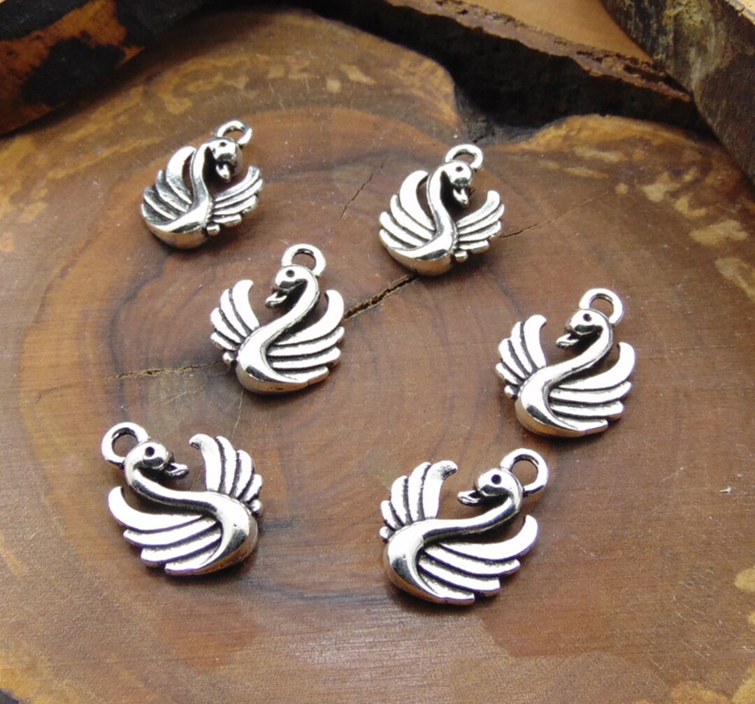 Charms Swan, 13pcs Charms, Charms in metallo, Dangle Charms, Animali ...