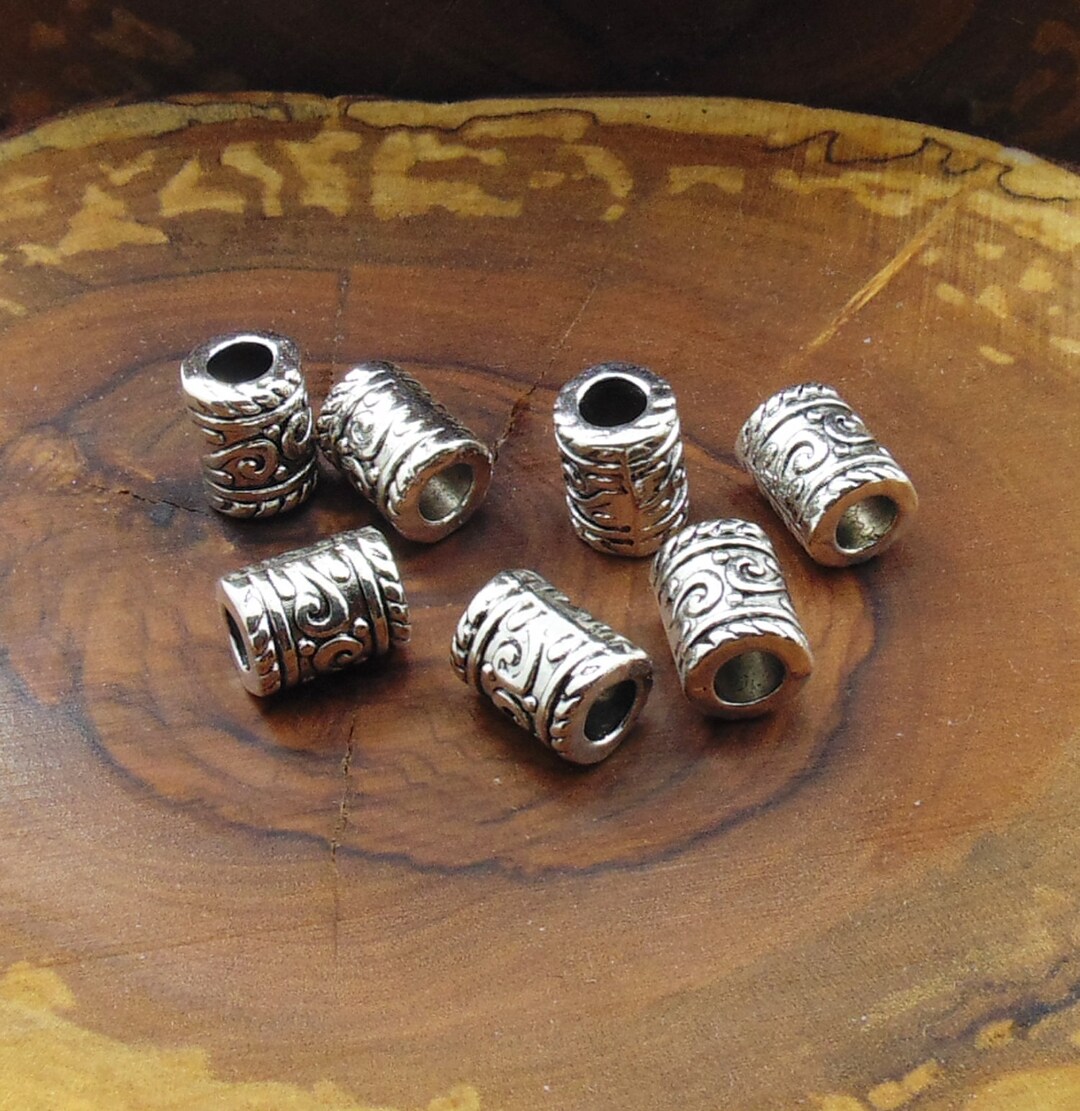 Column Beads, 18pcs Beads, 9x7mm Beads, Tube Beads, Metal Beads ...