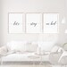 Set of 3, Let's Stay in Bed, Bedroom Quote, Living Room Art, Above Bed ...