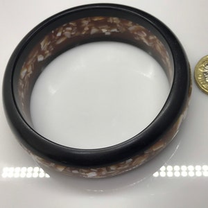 Two Colour Layered Bangle Plastic Vintage Brown - Etsy