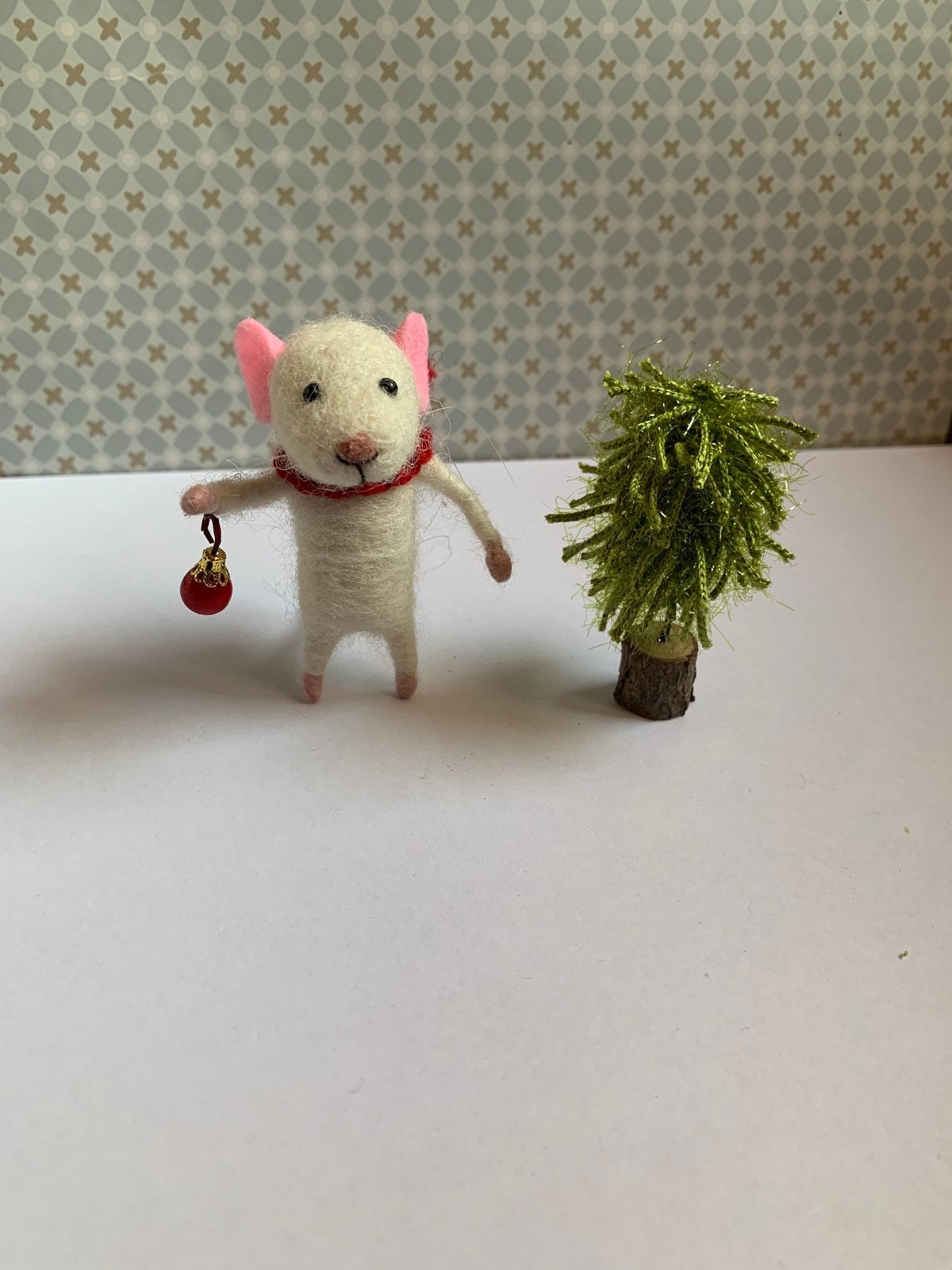 Christmas Mouse Needle Felted Animal Felted Ornament Xmas Gift - Etsy UK
