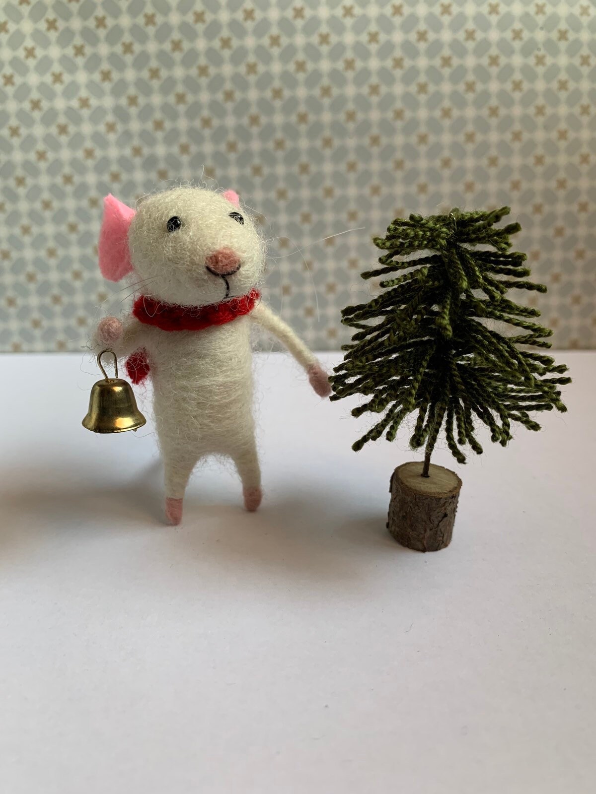 Christmas Mouse Needle Felted Animal Felted Ornament Xmas Gift - Etsy