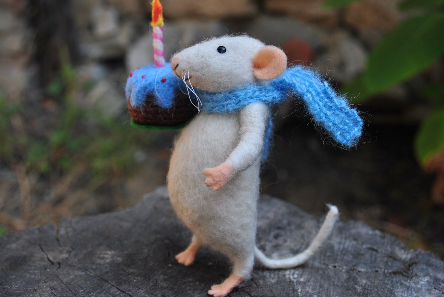 Needle Felt Mouse Wool Mouse Felted Animal Needle Felt Animal - Etsy