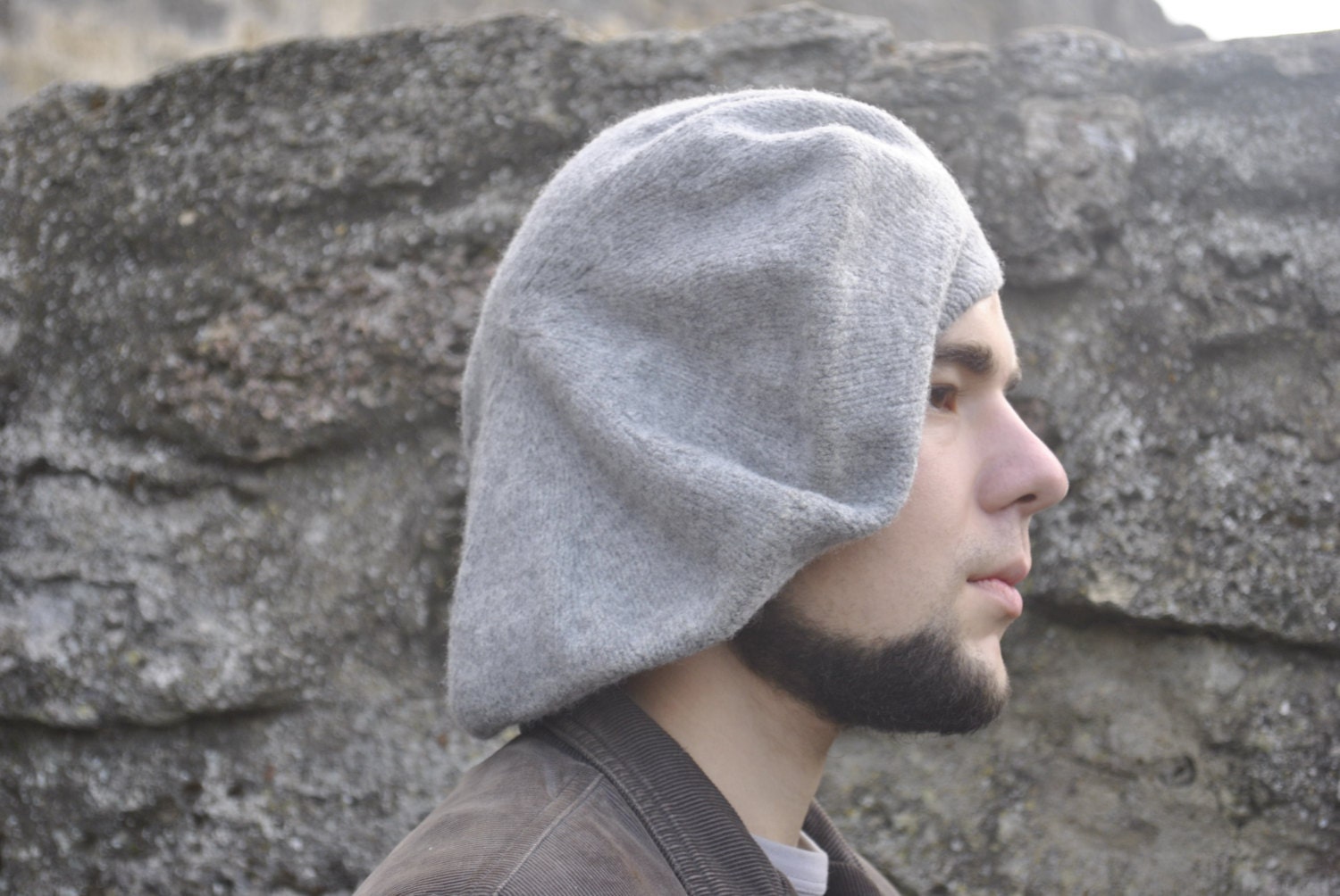 Ready to Ship Outlander Inspired Grey Wool Beret Hand Knit | Etsy