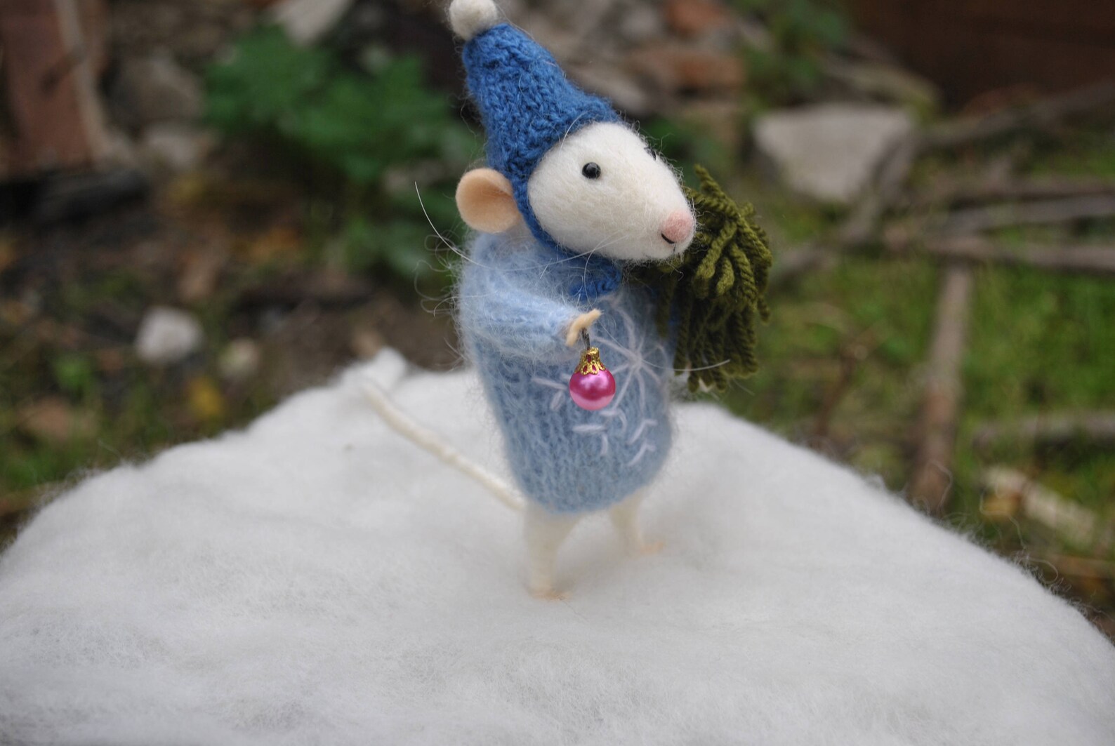Felted Christmas Animals Mouse Needle Felted Mouse Felt Mouse - Etsy