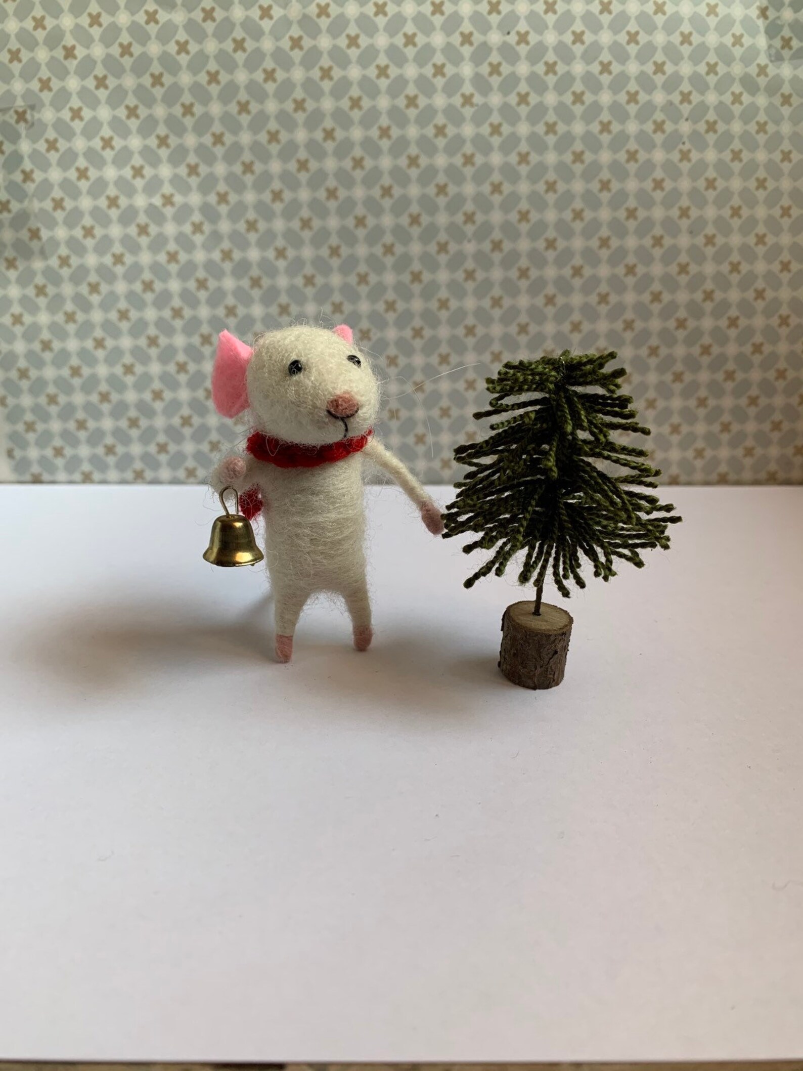 Christmas Mouse Needle Felted Animal Felted Ornament Xmas Gift - Etsy
