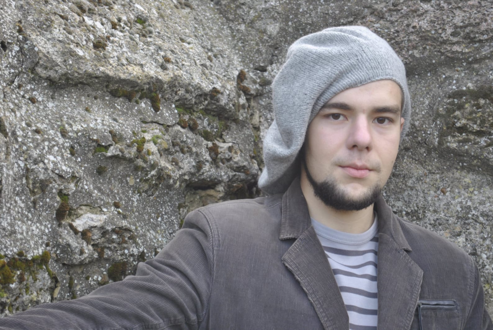 Ready to Ship! Outlander Inspired Grey Wool Beret, Hand Knit Felted ...