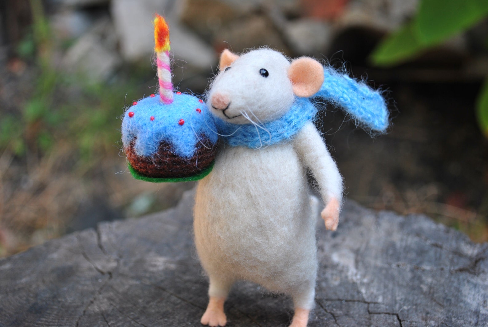Needle Felt Mouse Wool Mouse Felted Animal Needle Felt Animal Felted ...