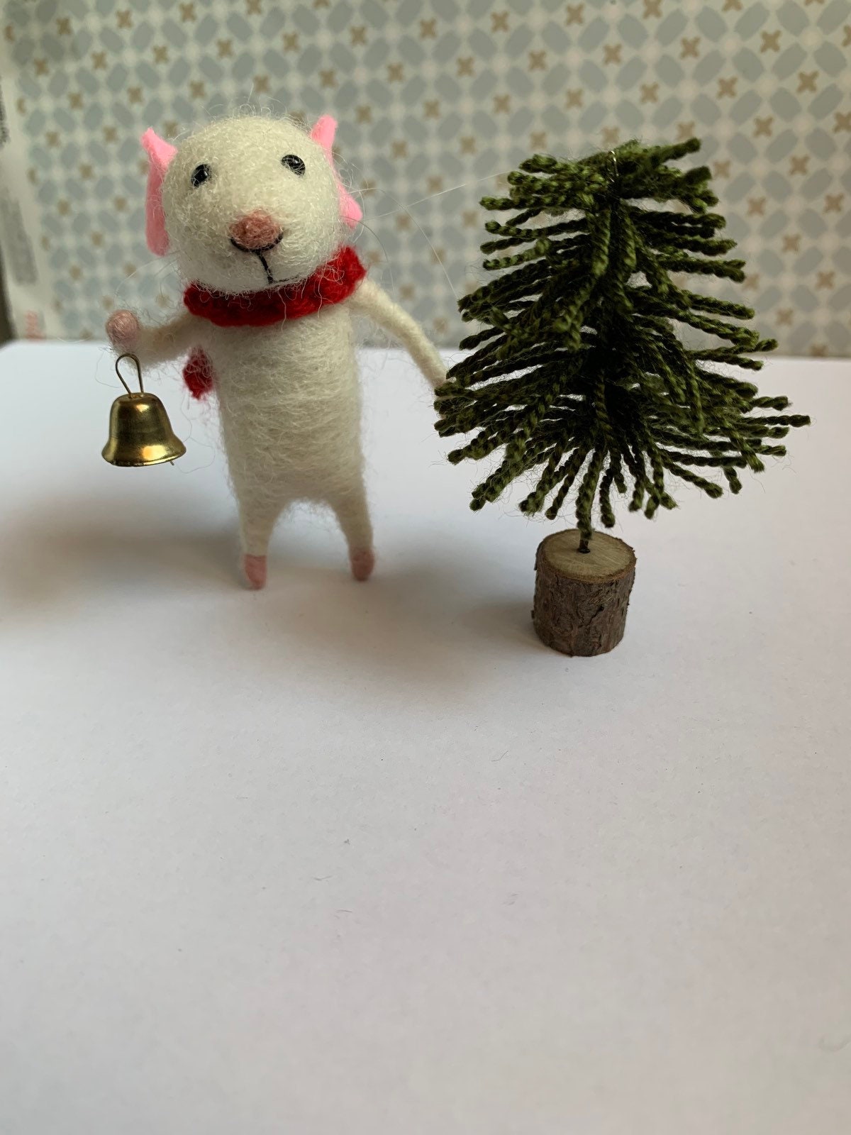 Christmas Mouse Needle Felted Animal Felted Ornament Xmas Gift - Etsy