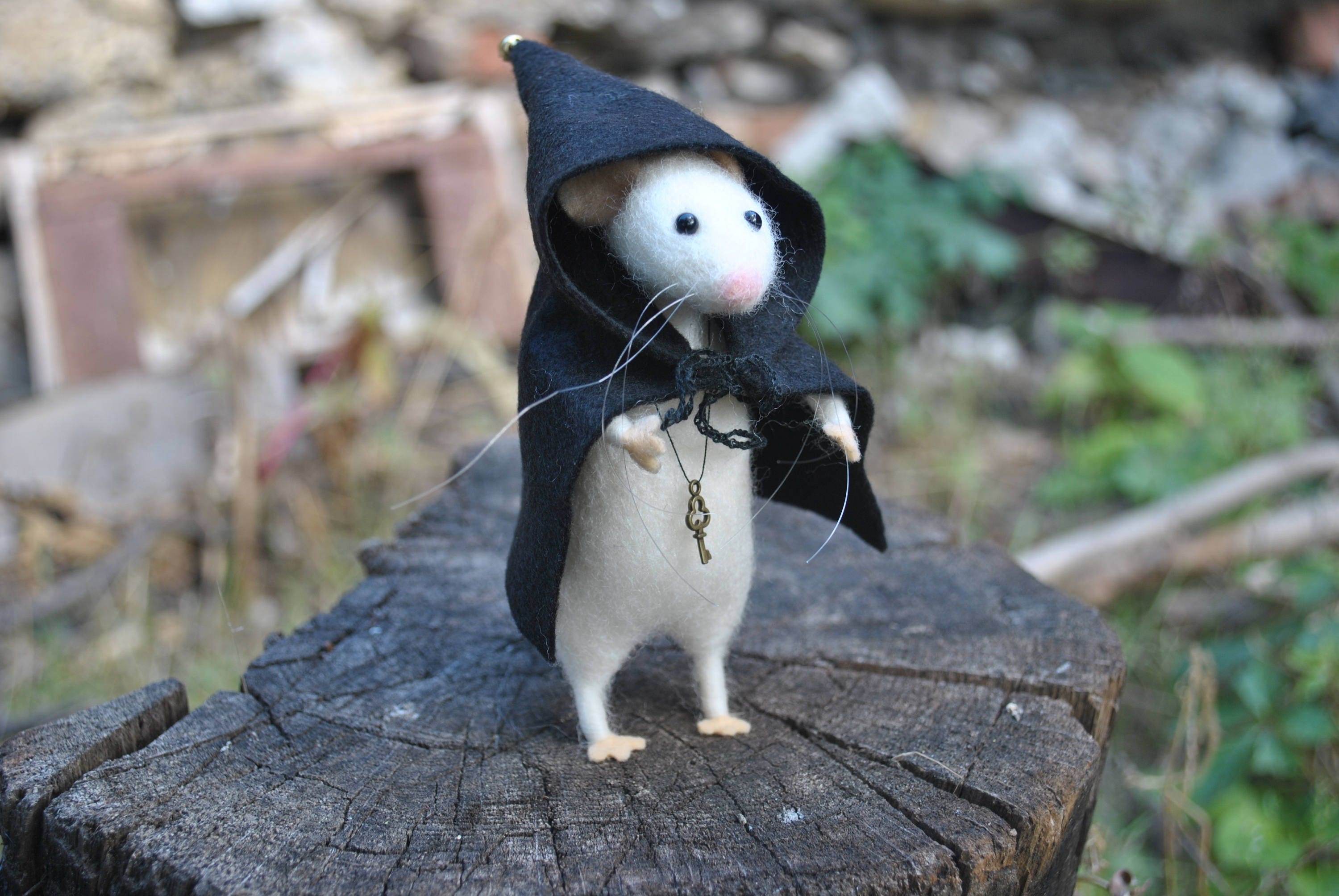 Felted Wool Mouse Cute Little White Mouse Gift Idea Mouse Doll - Etsy