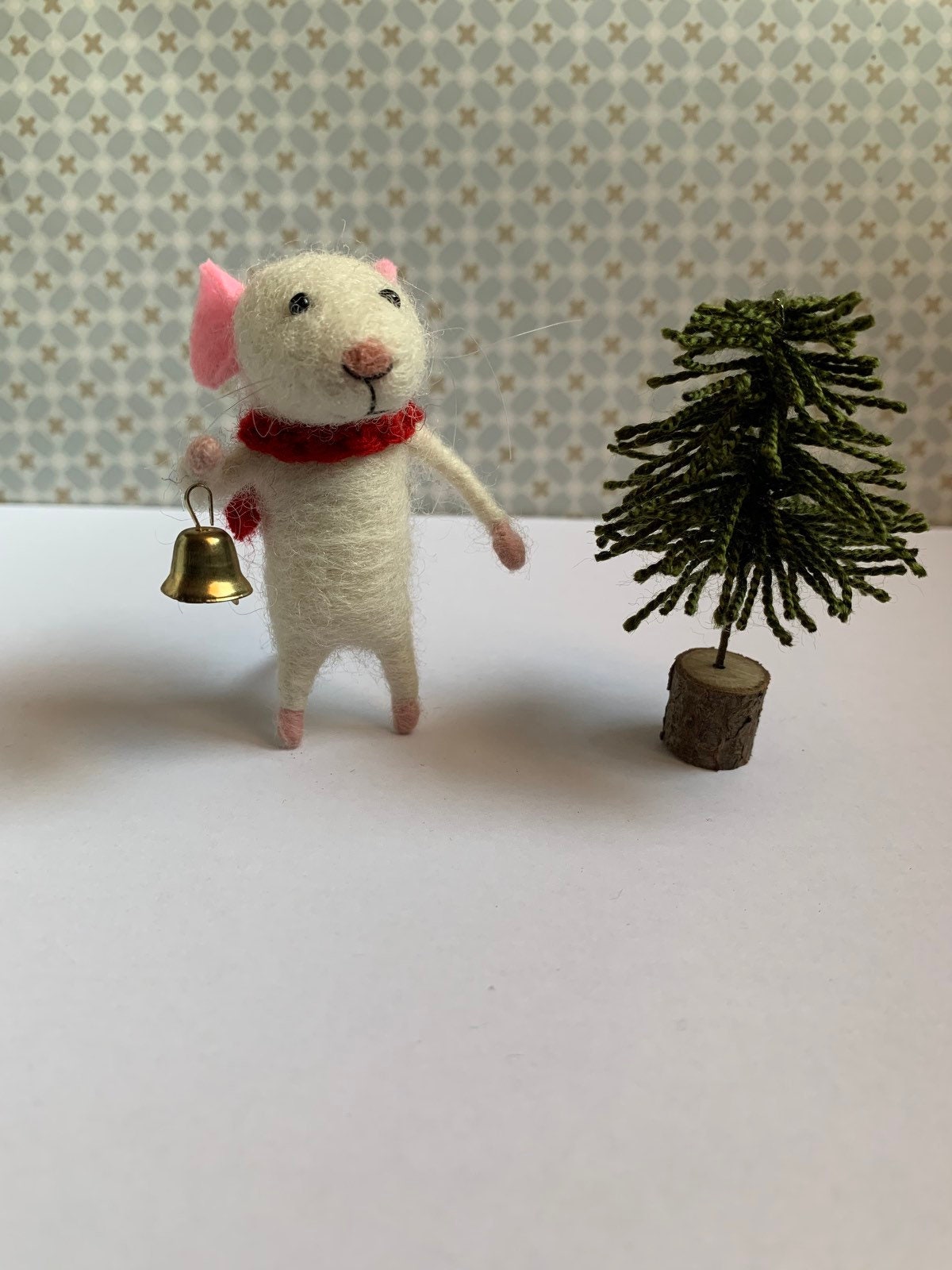 Christmas Mouse Needle Felted Animal Felted Ornament Xmas Gift - Etsy