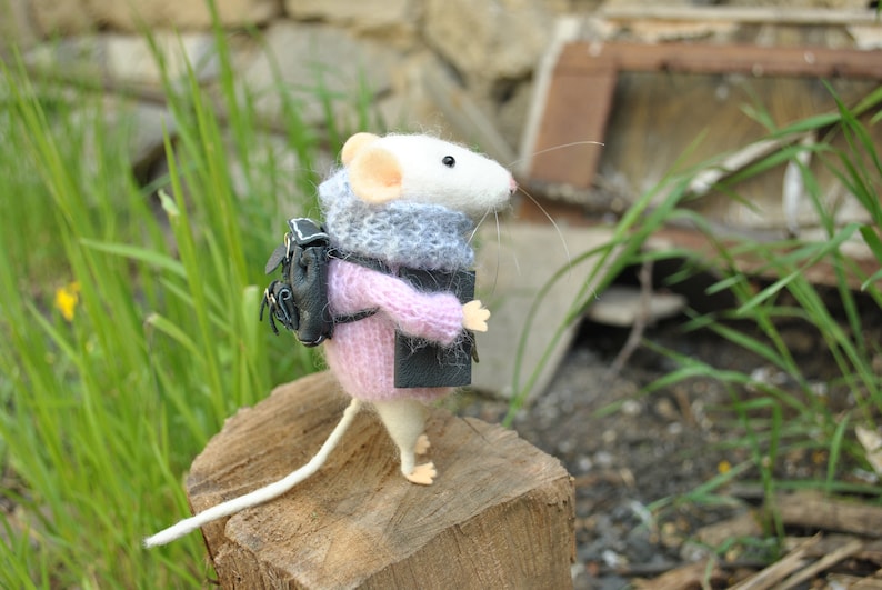 Mouse in sweater needle felted animal felt mice felted mouse | Etsy