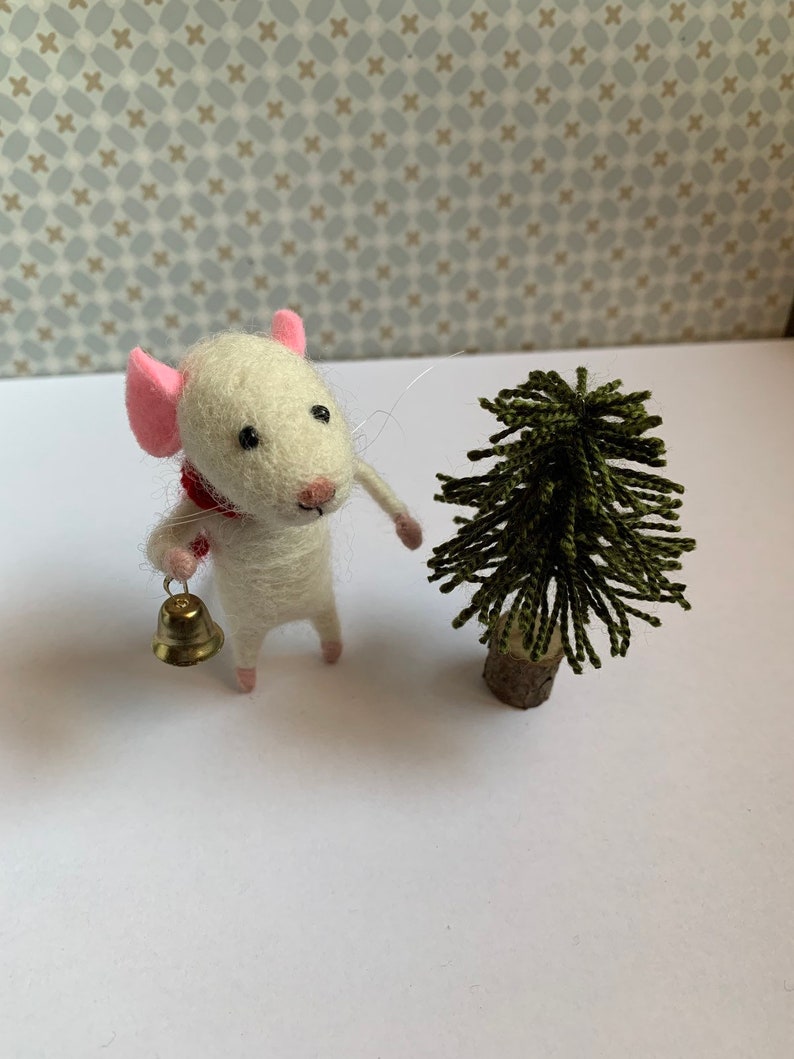 Christmas Mouse Needle Felted Animal Felted Ornament Xmas Gift - Etsy