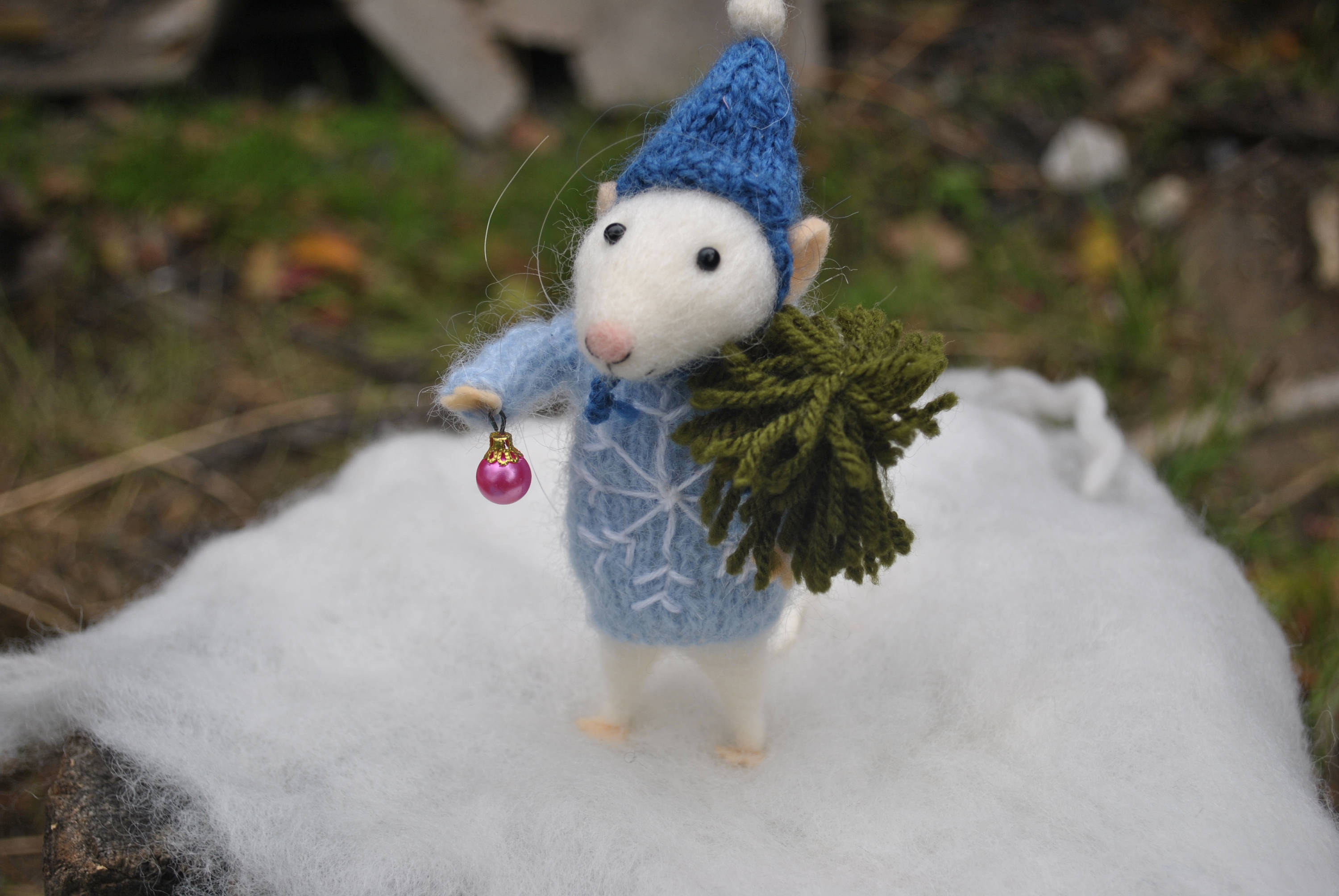 Felted Christmas Animals Mouse Needle Felted Mouse Felt Mouse | Etsy