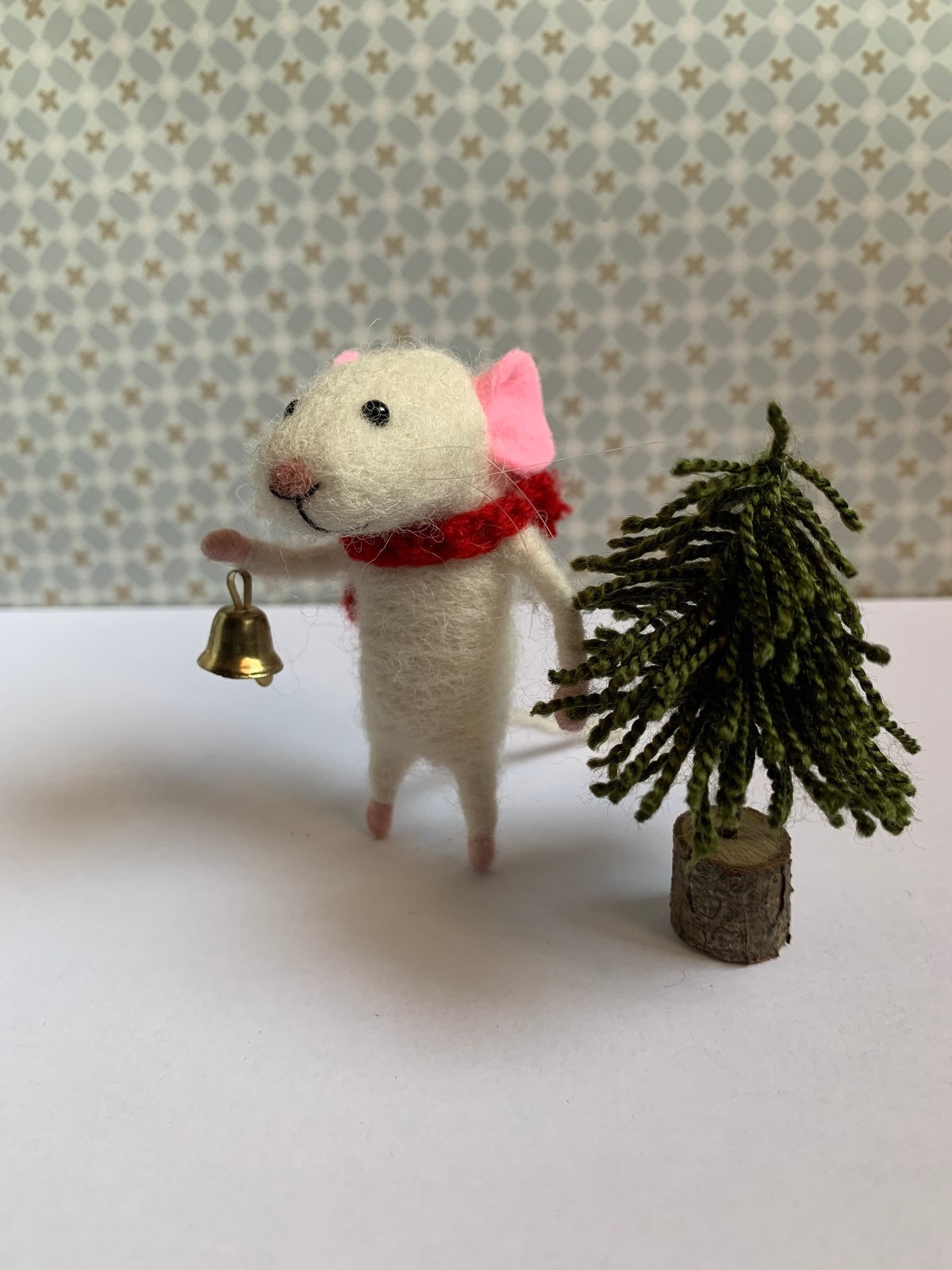 Christmas Mouse Needle Felted Animal Felted Ornament Xmas Gift - Etsy