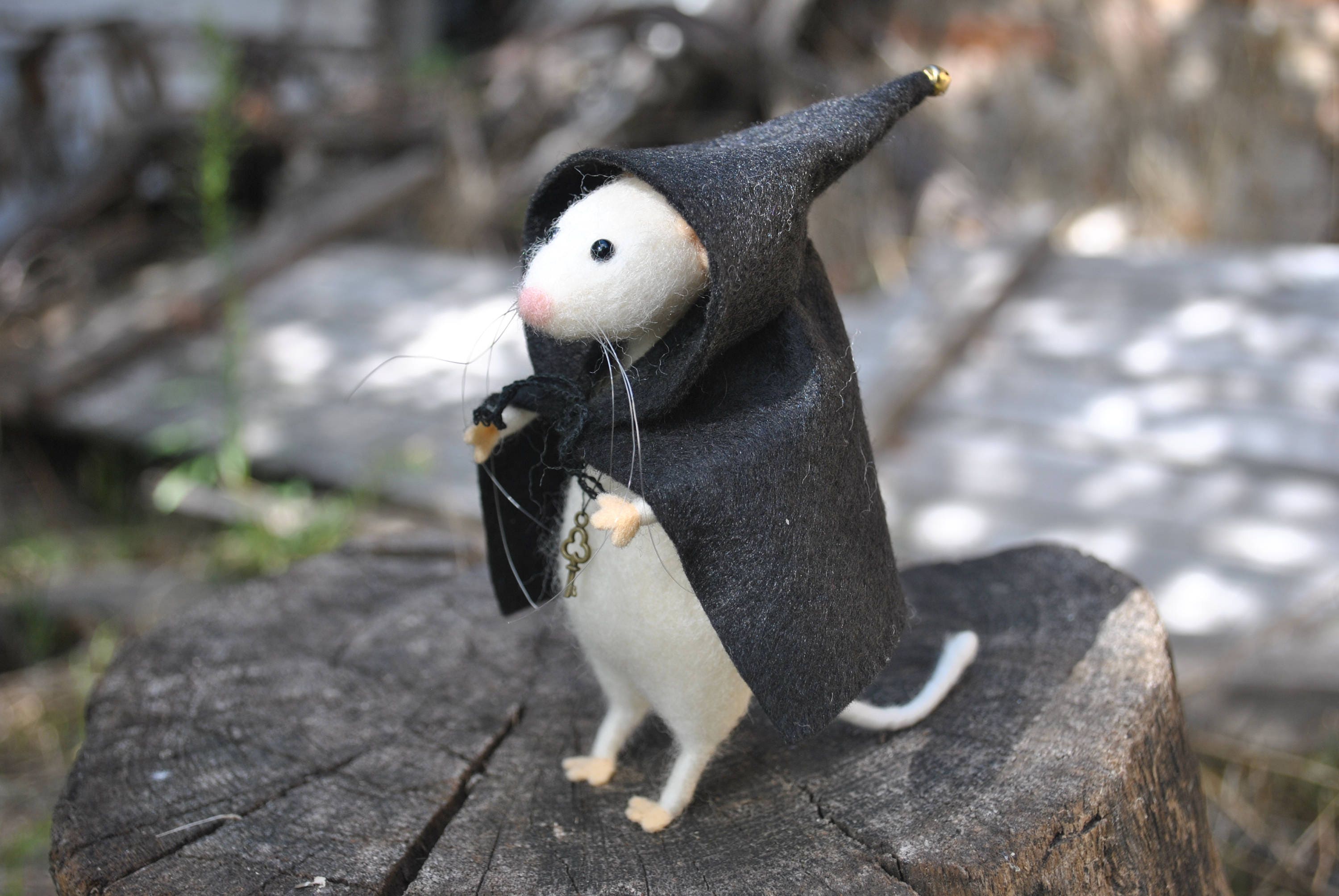 Felted Wool Mouse Cute Little White Mouse Gift Idea Mouse Doll - Etsy