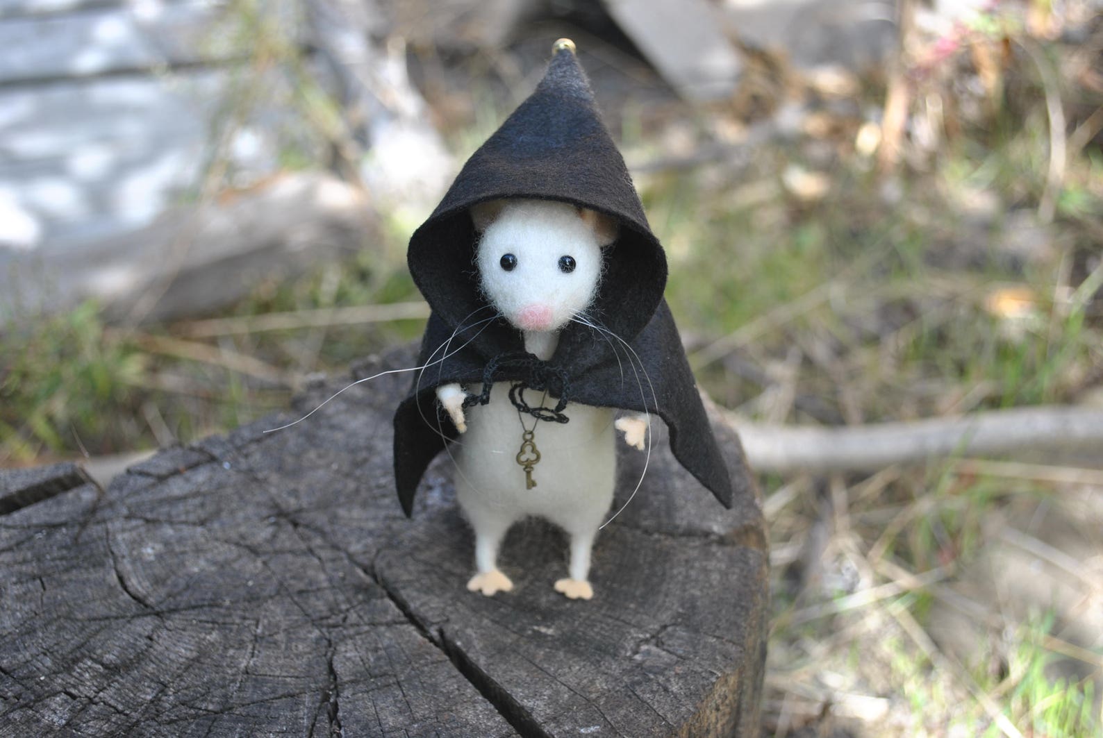 Felted Wool Mouse Cute Little White Mouse Gift Idea Mouse Doll - Etsy