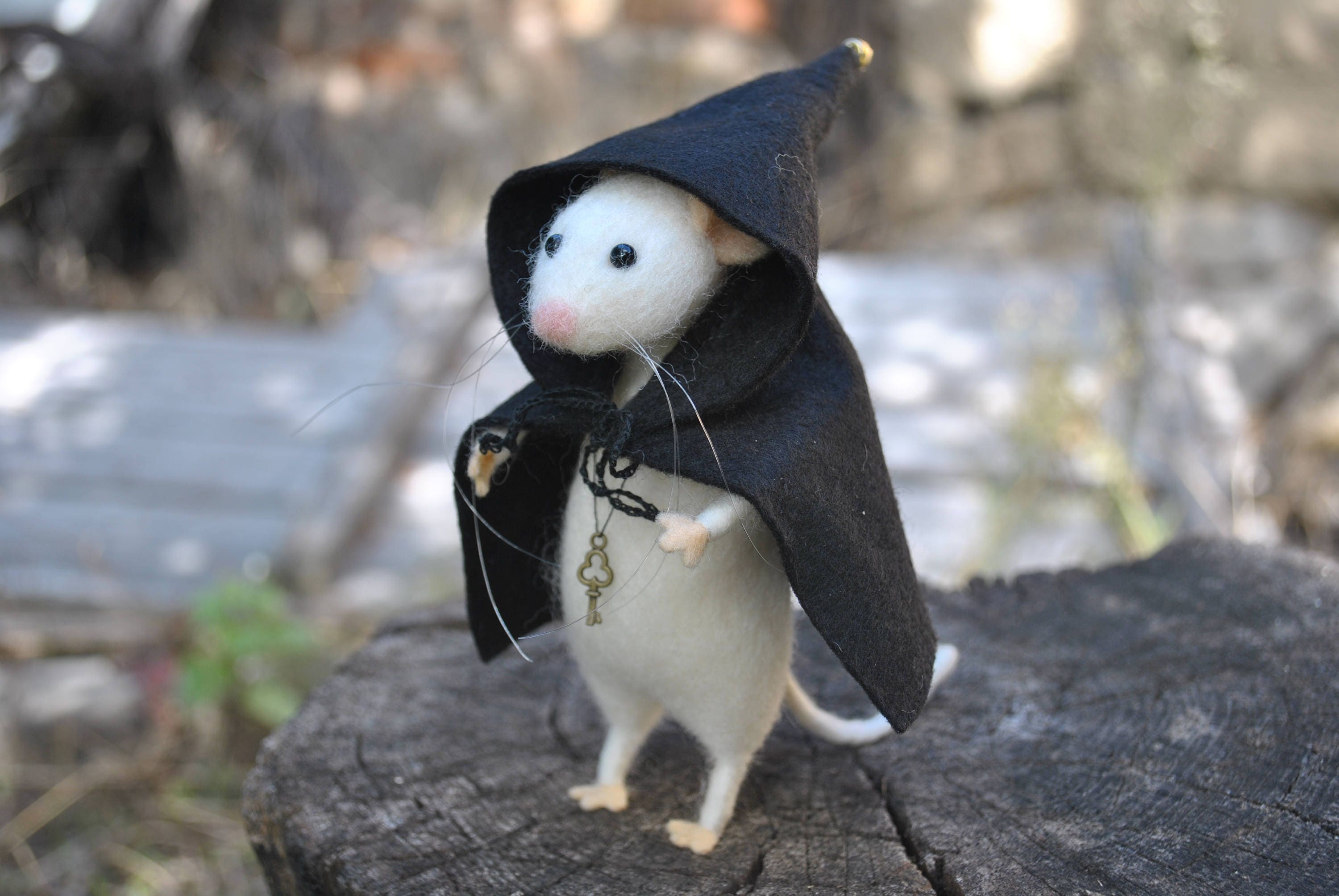 Felted Wool Mouse Cute Little White Mouse Gift Idea Mouse Doll - Etsy