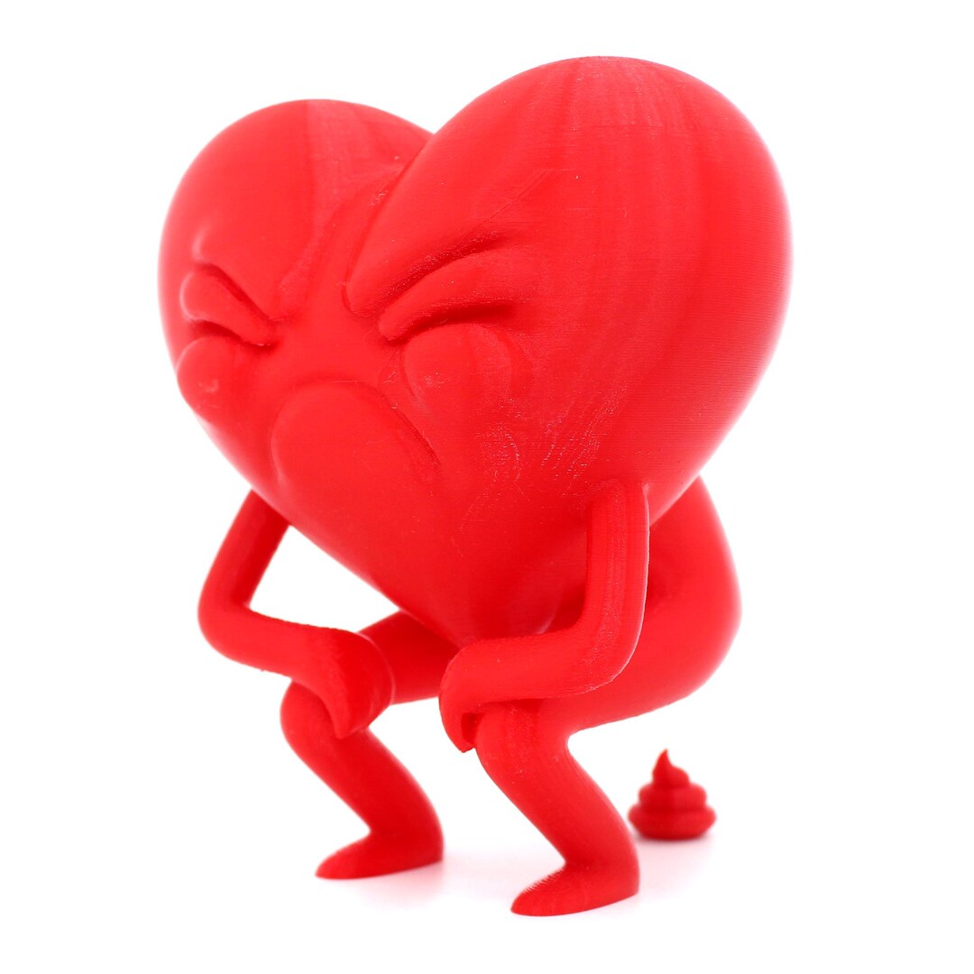 3D Printed Pooping Heart - Funny Valentine’s Gift or Quirky Desk Decor ...