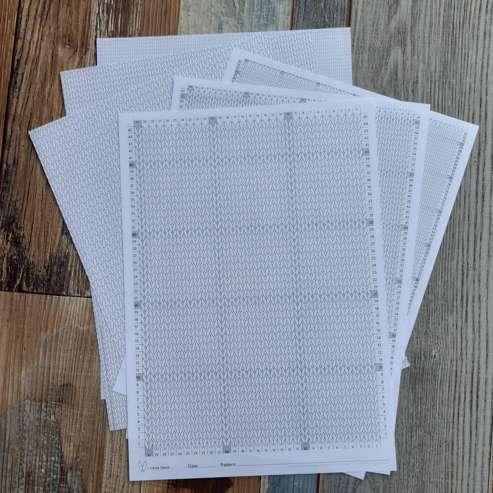 Printable Knitting Graph Chart Stitch Papers A4 and Letter - Etsy Canada