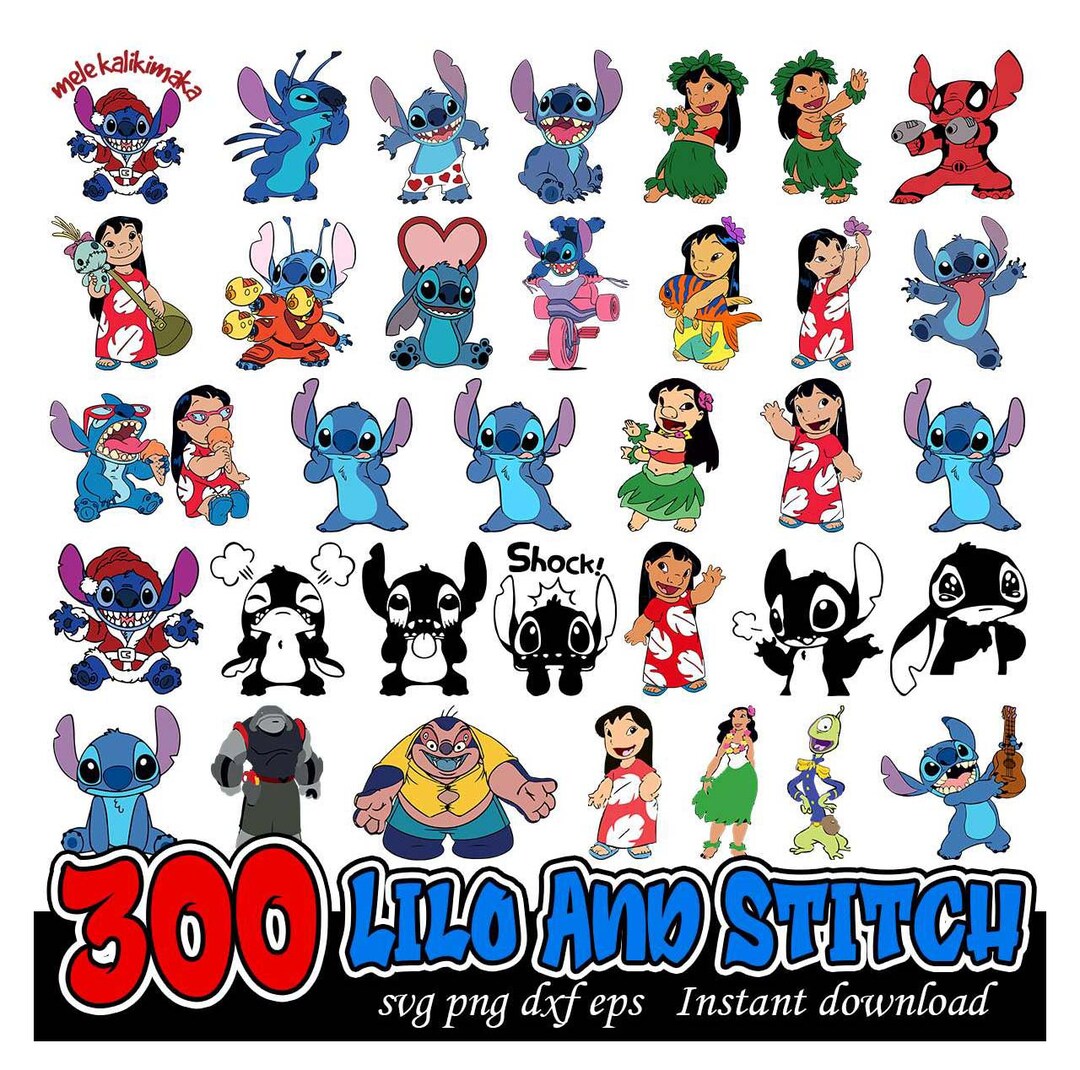 Lilo and Stitch SVG Bundle, 300 Lilo and Stitch Png, Stitch Svg Files ...
