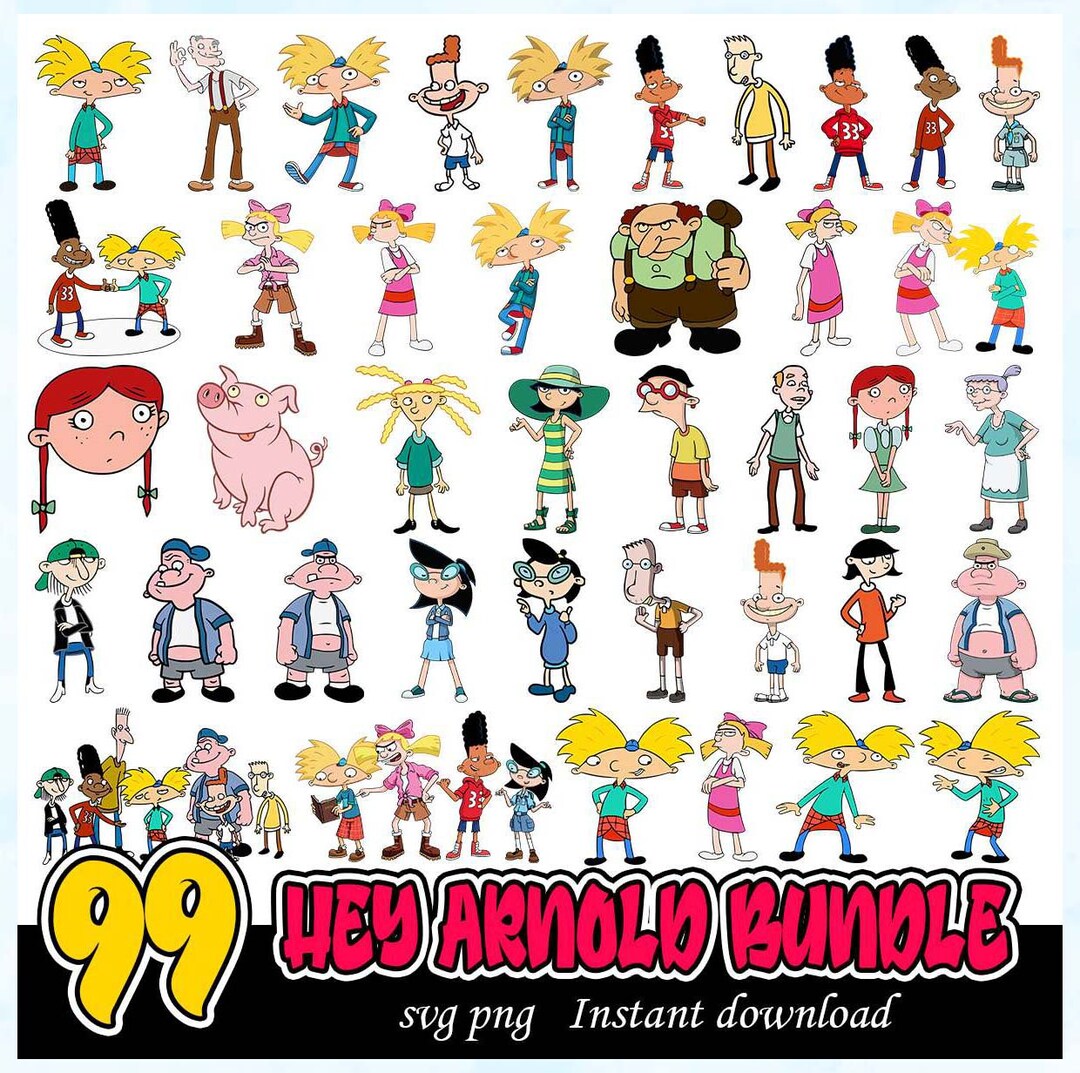 Hey Arnold Svg 90s Cartoon Svg 2000s Cartoon Svg Nickelodeon Svg - Etsy