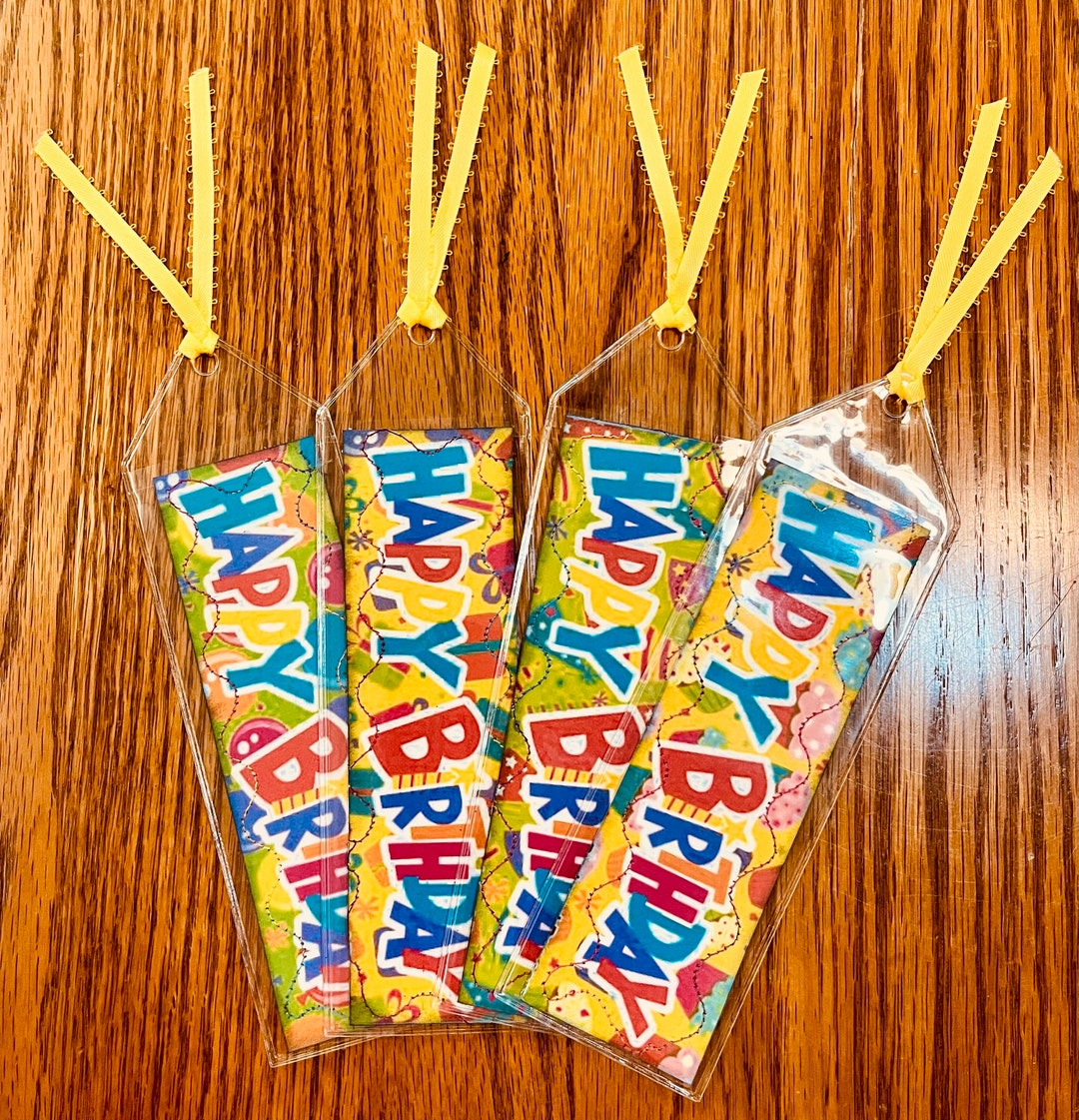 Happy Birthday Bookmarks - Etsy