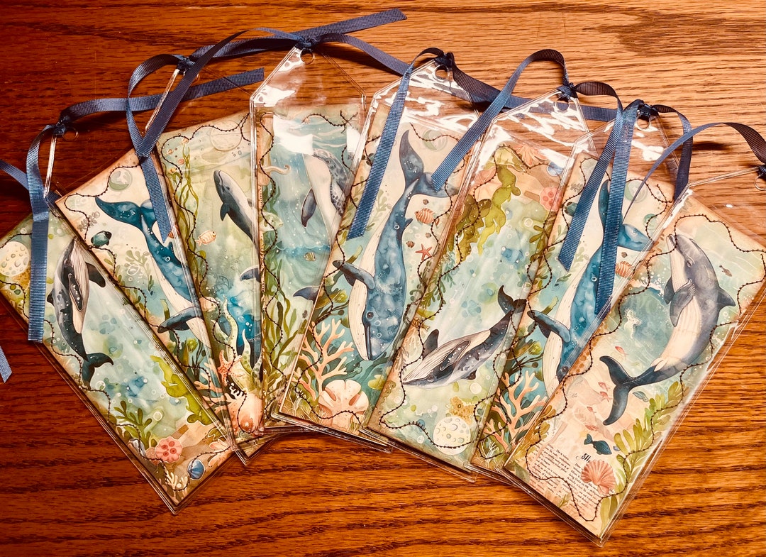 Ocean/dolphin Bookmarks - Etsy