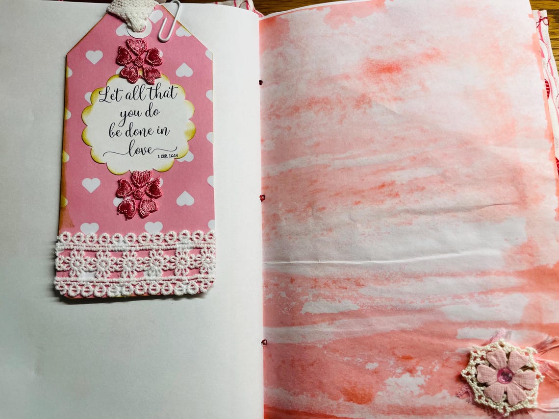 Lace/heart Valentine Journal - Etsy