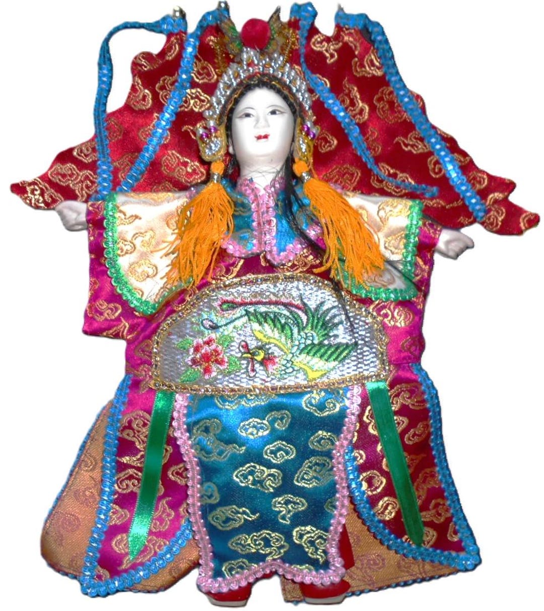 Chinese Opera Hand Puppet Doll 12" Porcelain & Embroidered Vintage - Etsy