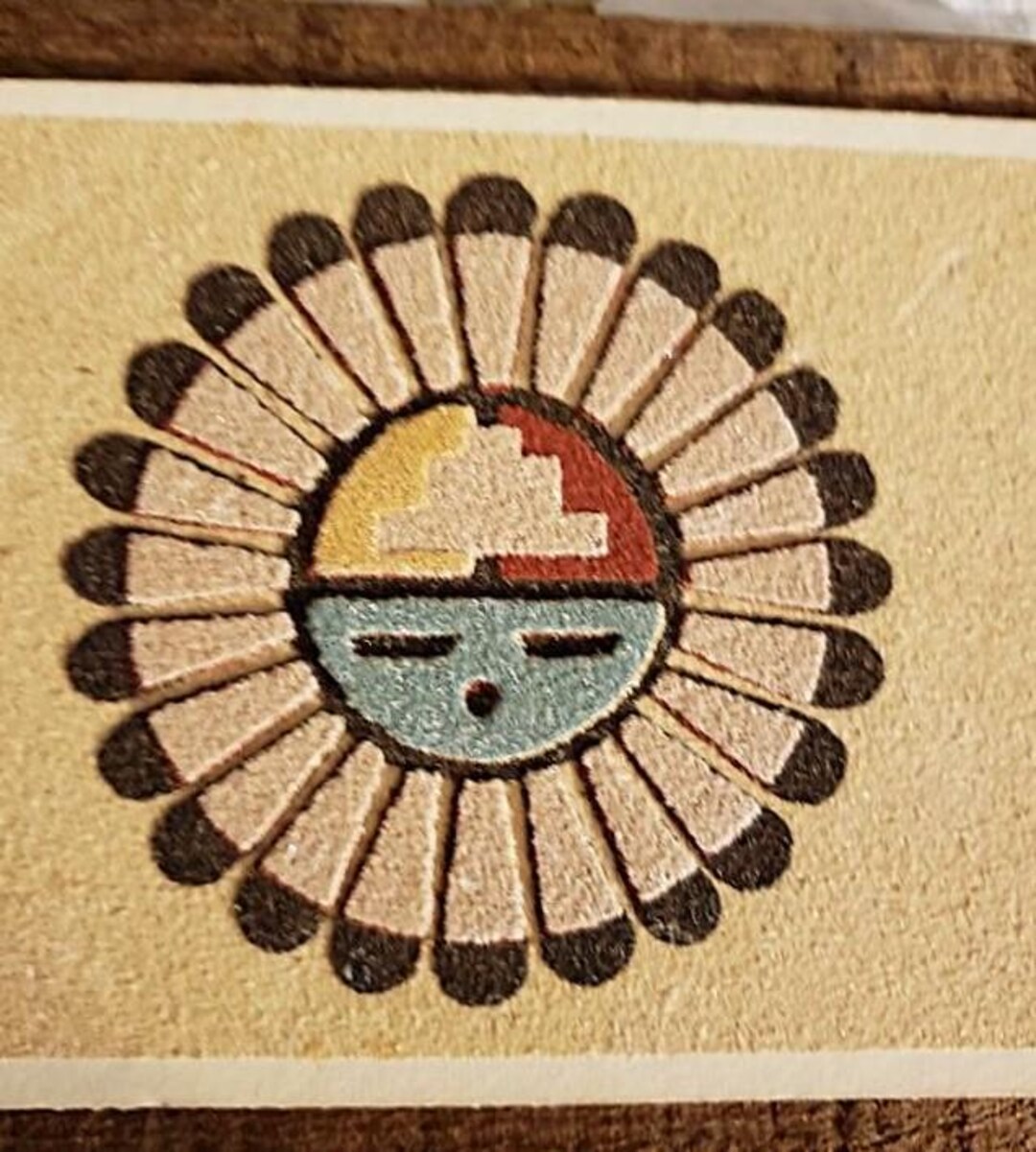 Native American Sand Art the Great God Spirit Sun Face - Etsy