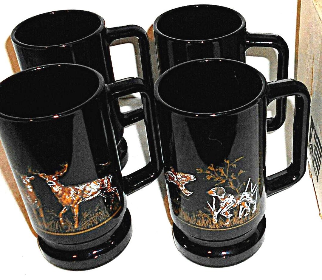 Painted Deer Stag & English Setter Dog Mugs | 13 Oz Steins, 90s Tiara ...