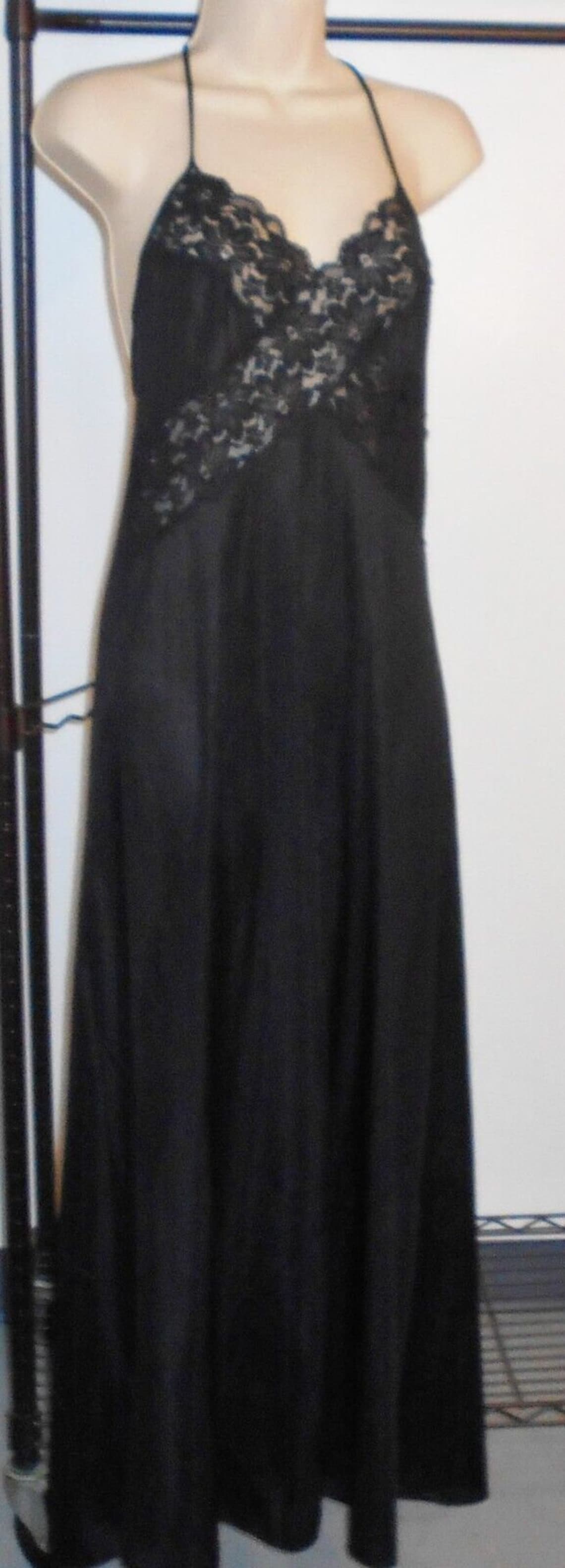 Vintage 90's Lingerie Slip Dress JC Penny Maxi Nightgown Long Sweep Hem ...