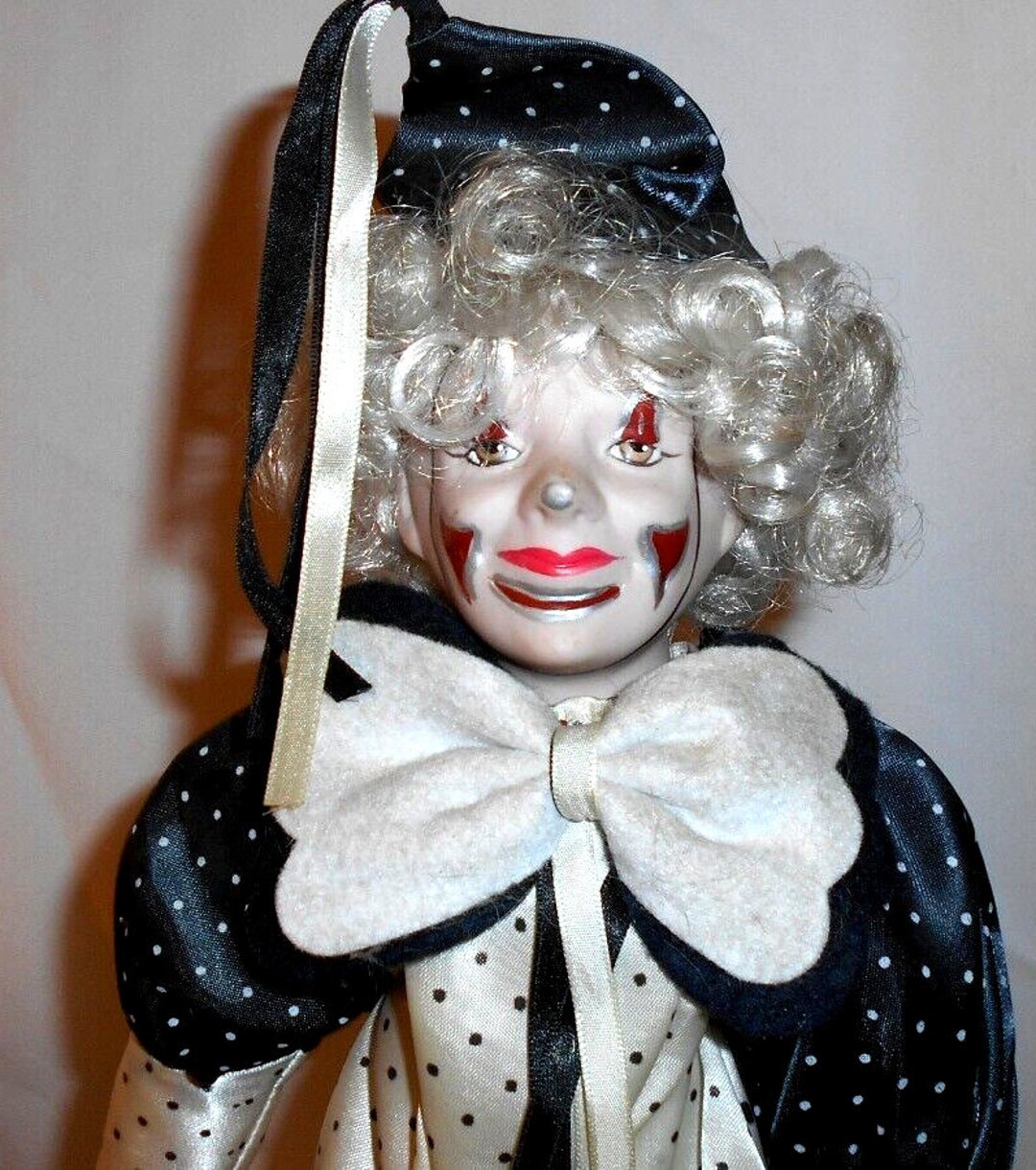 Vintage Creepy Clown Musical Jester Doll by Brinns SEND in the CLOWNS ...