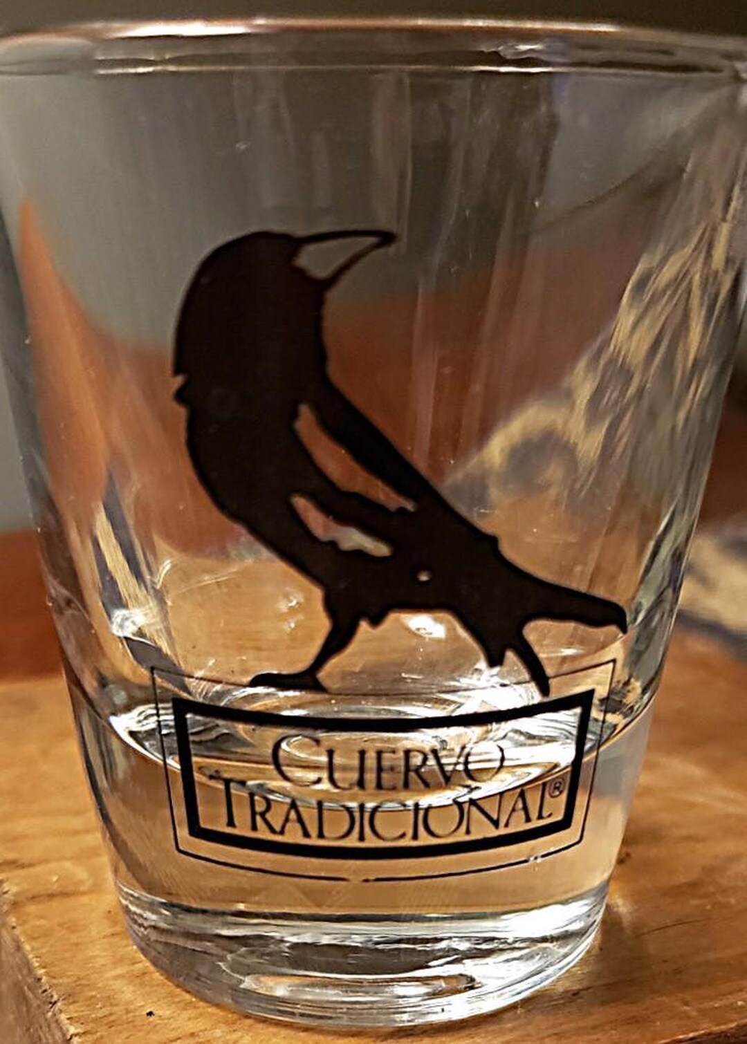 Vintage Old Crow Whiskey Shot Glass, Black Crow Shot Glass, Cuervo ...