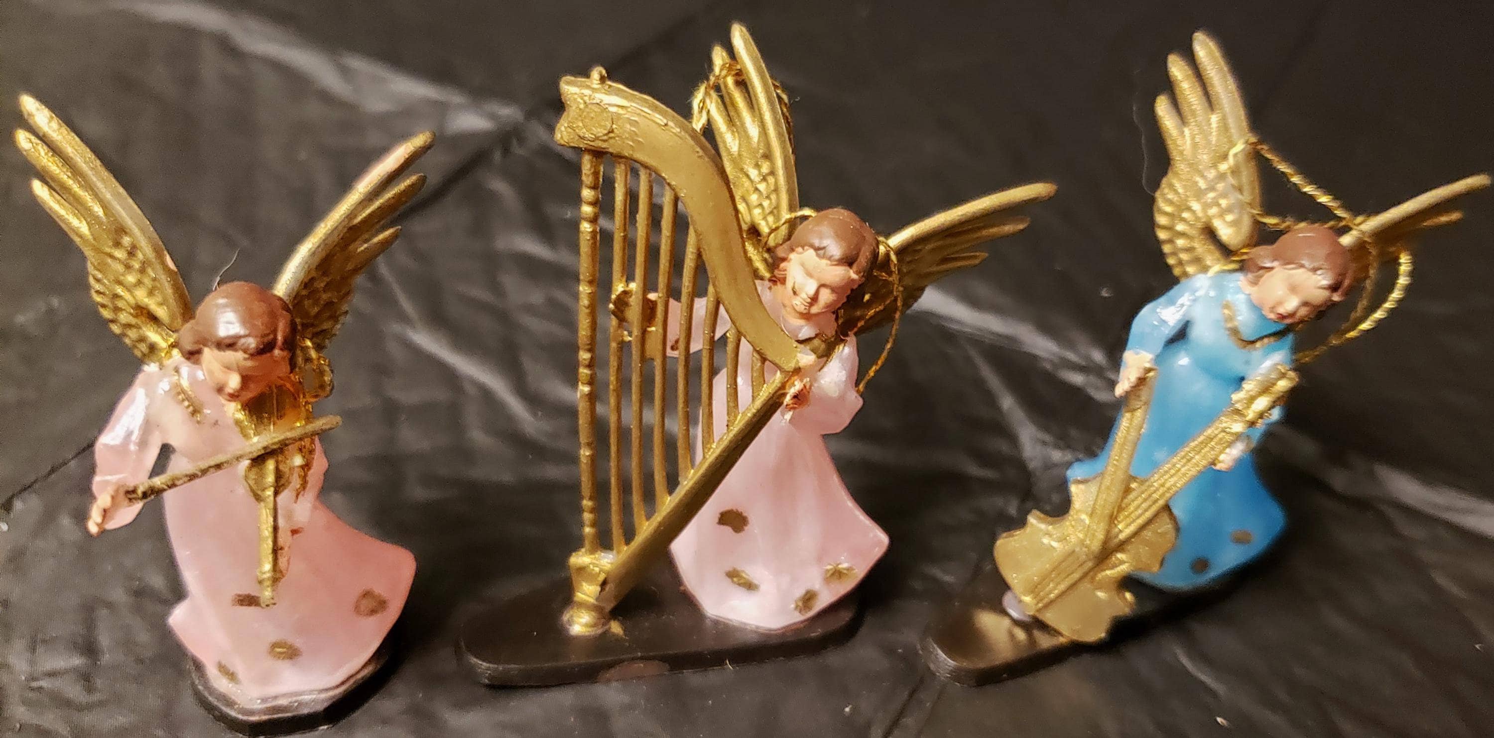 1960s Miniature Band of Angels Christmas Ornaments 3 Musical Instrument ...