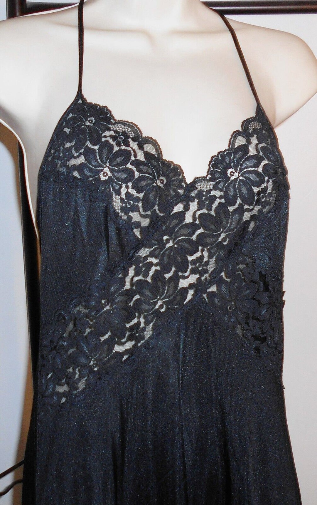 Vintage 90's Lingerie Slip Dress JC Penny Maxi Nightgown Long Sweep Hem ...
