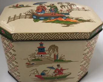 Octagon Biscuit Tin - Etsy