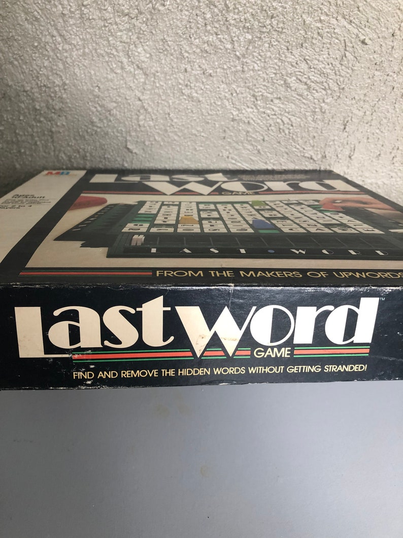 Last Word Game Vintage Board Game 1985 MB - Etsy