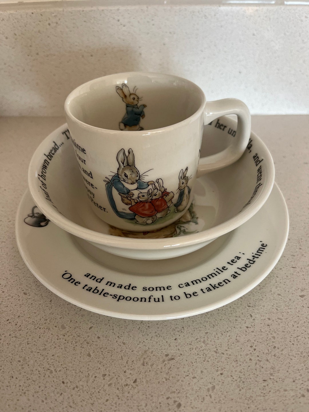 Wedgwood Peter Rabbit Dish Sets, Vintage Beatrix Potter, Cup, Bowl ...