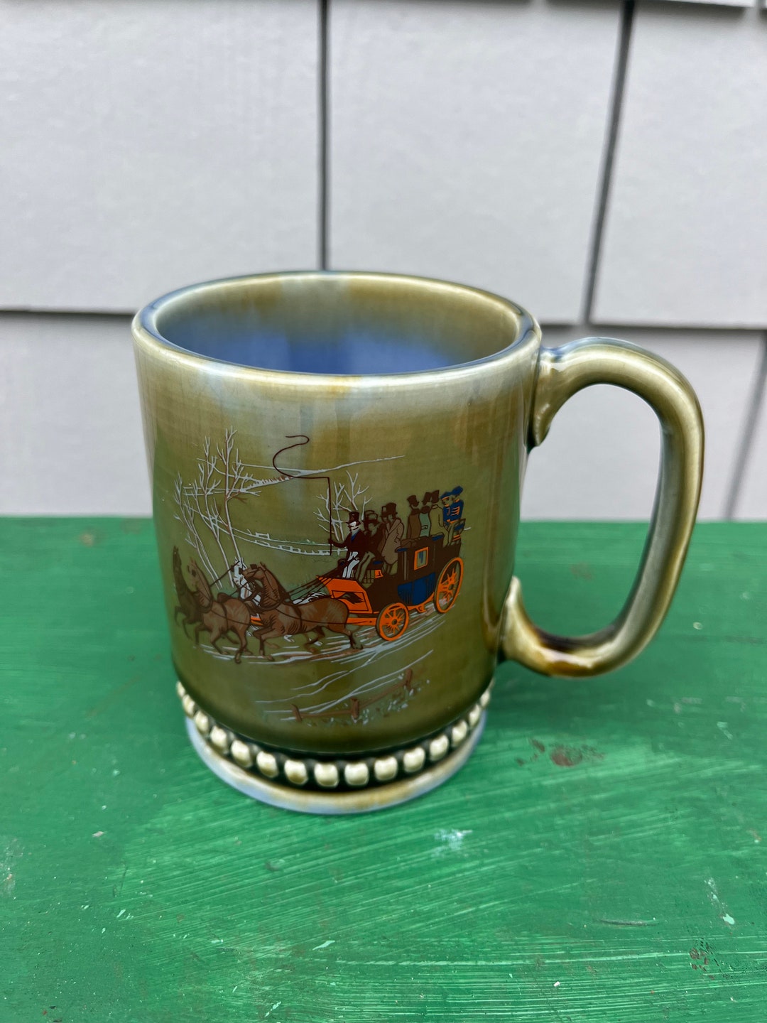 Wade Irish Porcelain Mug, Vintage Stagecoach, Made in Ireland 4.5" Tall ...