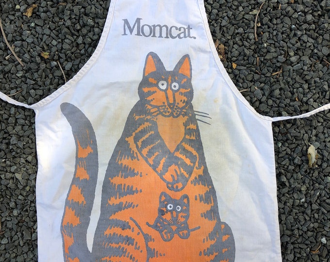 Kliban Cat Apron, Mom Cat, B. Kliban, Vintage 1970's, Grill Apron ...