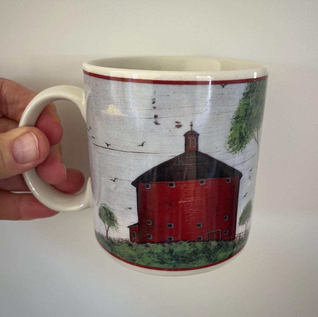 Red Barn Mug, Vintage Barns Coffee Cup by Warren Kimble, 1998 - Etsy