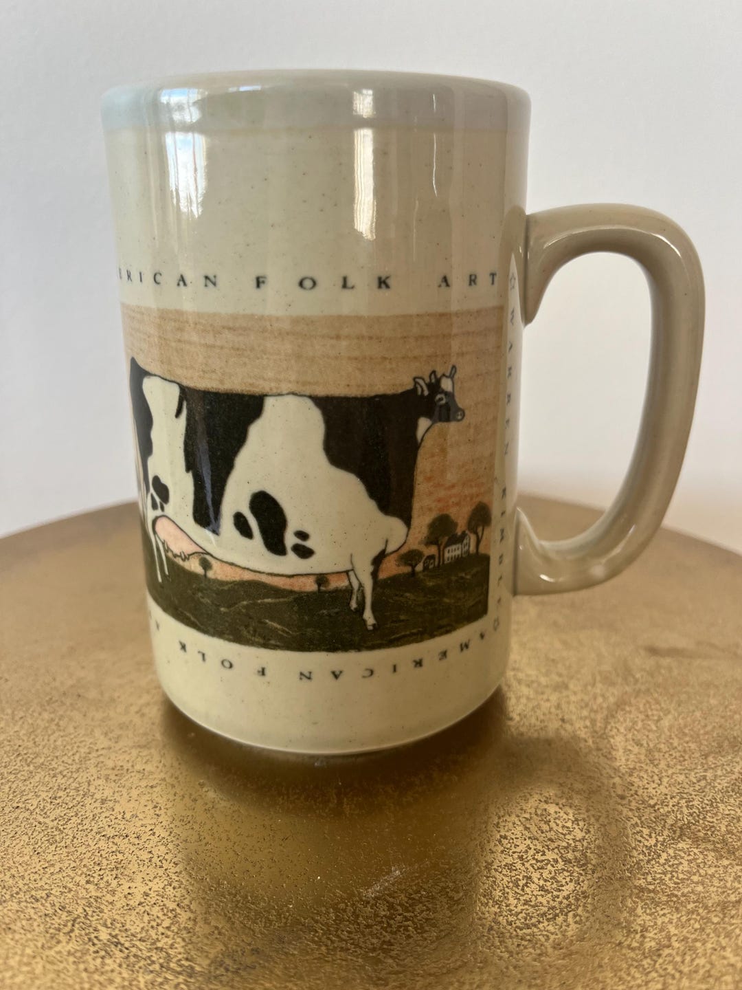 Warren Kimble Cow Mug, Vintage American Folk Art, Otagiri, Japan, Large ...